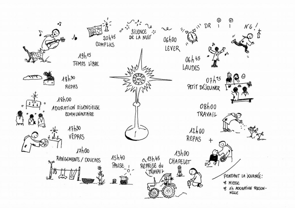 Une journée type à la Fraternité - Fraternité Eucharistein
